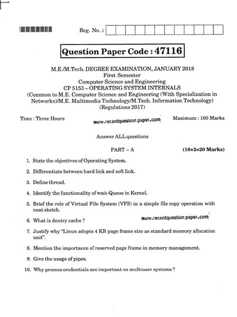 Cp5153 Operating System Internals Pdf File System Operating System