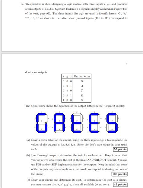 Solved 12 This Problem Is About Designing A Logic Module