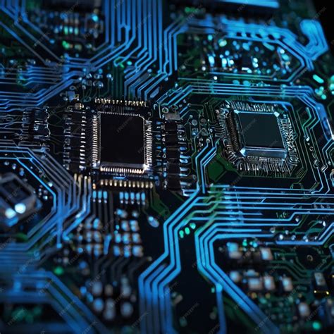 Advanced Technology Concept Visualization Circuit Board Cpu Processor
