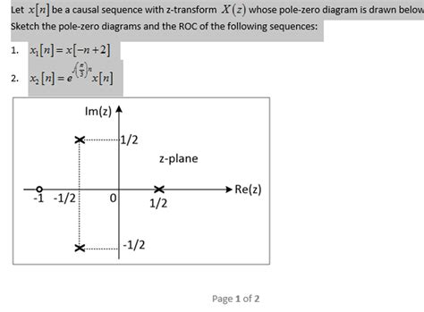 Solved Let X N Be A Causal Sequence With Z Transform X Z Chegg Com