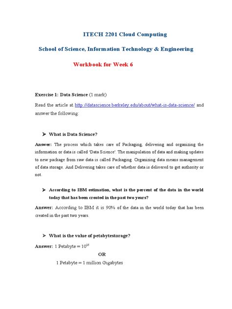 Itech 2201 Cloud Computing School Of Science Information Technology