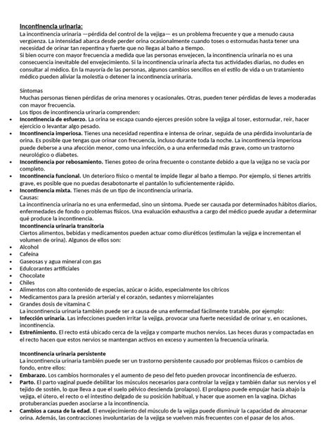 Incontinencia Urinaria Pdf