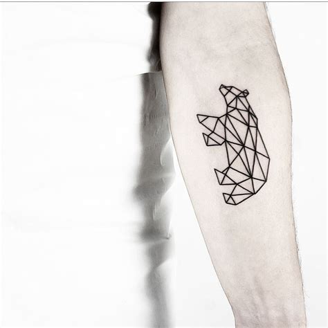 Geometric Bear Tattoo