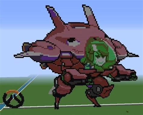 Dva Mech Overwatch Pixel Art Minecraft Map