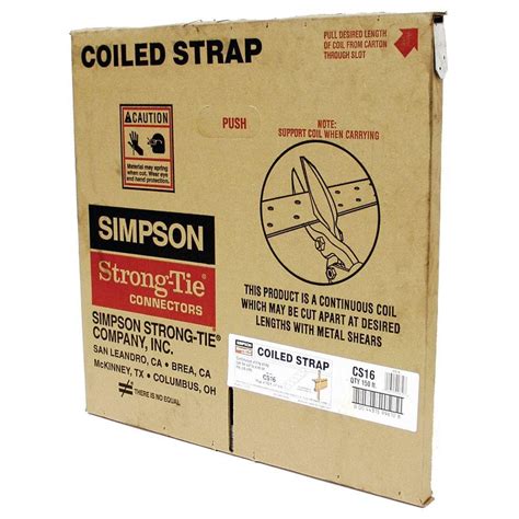 Simpson Strong Tie Cs 150 Ft 16 Gauge Galvanized Coiled Strap The Home Depot Canada