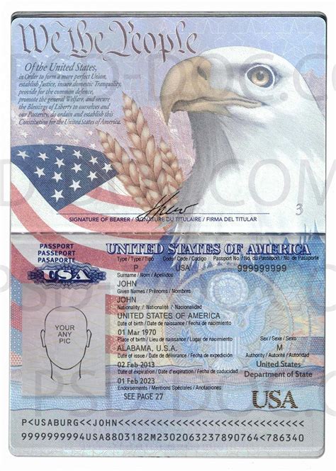 Passport Usa Psd Store