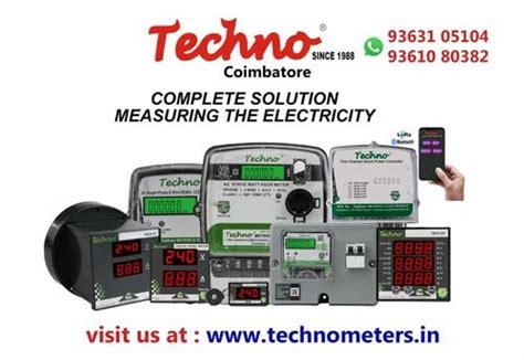 Metal Techno Single Phase Energy Meter With Box At Rs Piece In Coimbatore ID