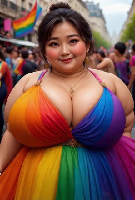 Happy Pride Fat And Jiggly Asian Ssbbw At Pride Ai Plussize Youtube