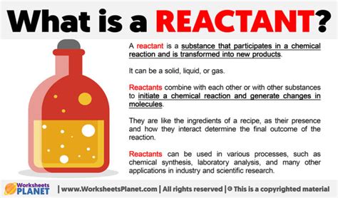 What Is A Reactant Definition Of Reactant