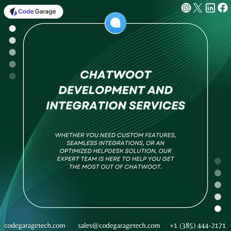 code garage tech on linkedin codegaragetech chatwoot chatwootdevelopment chatwootintegration…