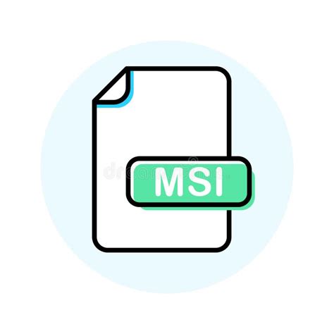 MSI File Format Extension Color Line Icon Stock Vector Illustration Of Internet Type 108684579