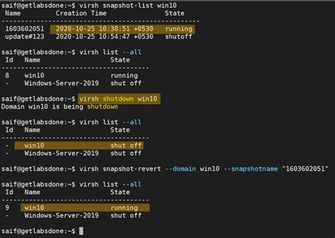 How To Take VM Snapshots In KVM GetLabsDone