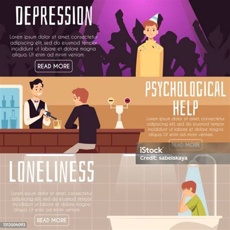 외로움 때문에 스트레스 우울증과 슬픔에 혼자 슬픈 사람 3가지 개체에 대한 스톡 벡터 아트 및 기타 이미지 3가지 개체 감정 걱정하는 Istock