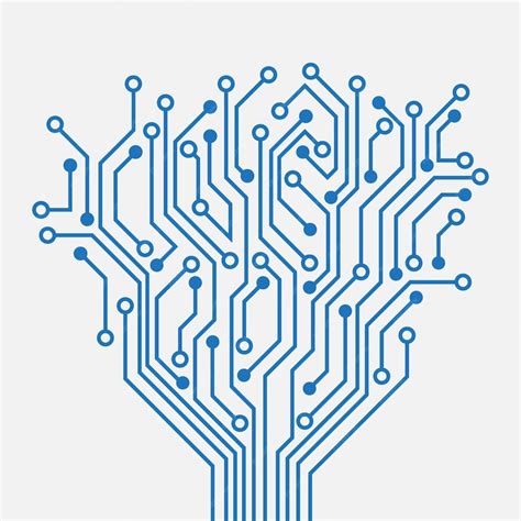 Premium Vector Circuit Board Pattern In The Shape Of The Tree