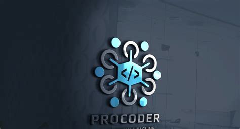 Professional Coder Logo Template 159804 Templatemonster