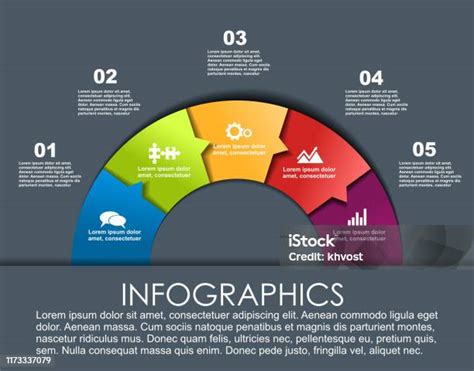 데이터에 대한 장소가있는 인포 그래픽 디자인 템플릿 벡터 그림입니다 반원에 대한 스톡 벡터 아트 및 기타 이미지 반원 인포그래픽 모션 Istock