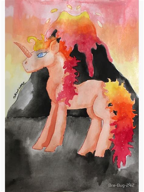 Fire Unicorn Sticker For Sale By Bre Bug 242 Redbubble