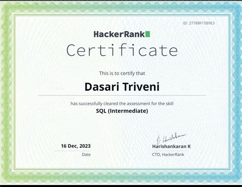 triveni dasari on linkedin sql hackerrank