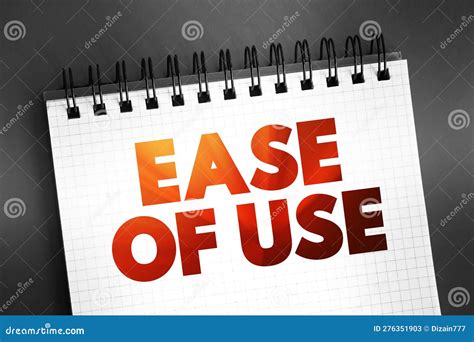 Ease Of Use Basic Concept That Describes How Easily Users Can Use A