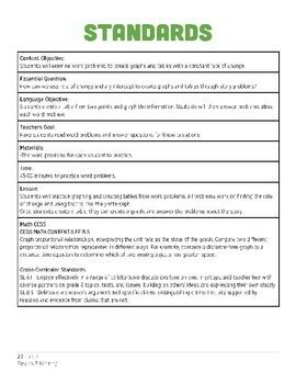 Linear Function Word Problems By Easy As Pi Learning Incorporated