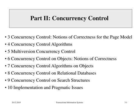 Ppt Part Ii Concurrency Control Powerpoint Presentation Free