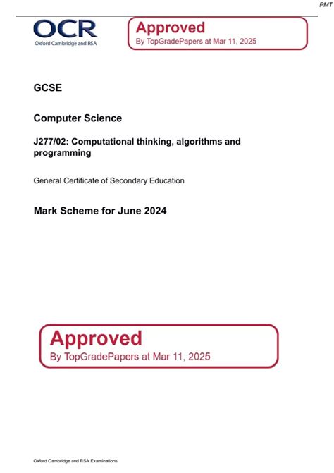 Gcse Computer Science J27702 Computational Thinking Algorithms And