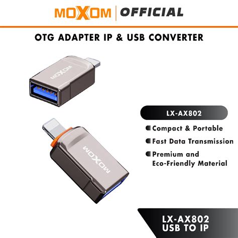 MOXOM LX AX802 OTG Adapter IP USB Converter USB 2 0 Output Shopee Malaysia
