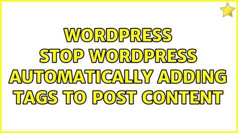 Wordpress Stop Wordpress Automatically Adding ＜br＞ Tags To Post