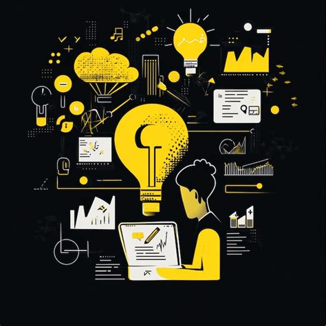 Businessman Using A Laptop With Digital Marketing Data And An Ai