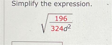 Solved Simplify The Expression 196324d22