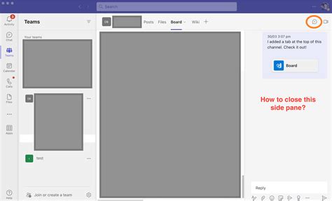How To Hide Right Chat Sidebar In Ms Teams When On Teams Section Microsoft Qanda