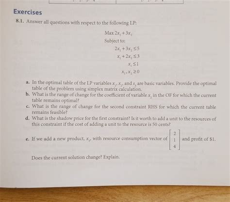 Solved Exercises Answer All Questions With Chegg Com