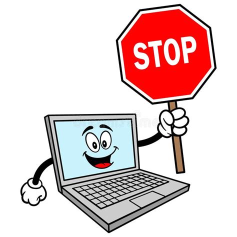 Laptop Warning Sign Stock Illustrations 2 318 Laptop Warning Sign