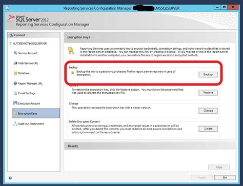 Ssrs Backup Encryption Key Error Notes On Sql