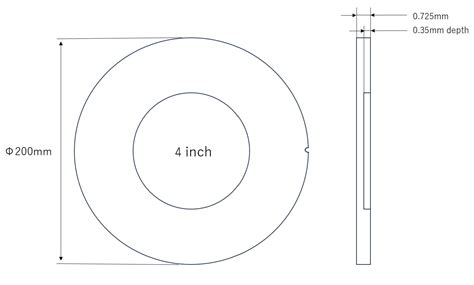 8 Inch Wafer With 4 Inch Pocket Moretec