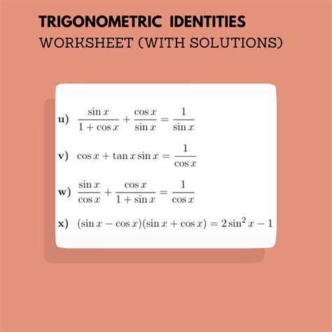 Pythagorean Identities In Trigonometry Worksheets Worksheets Library