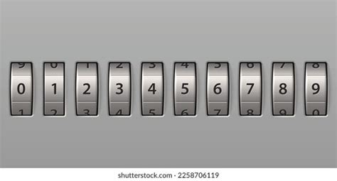 Combination Code Lock Numbers Vector Illustration Stock Vector Royalty Free 2258706119