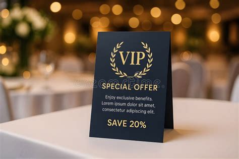 Close Up Of Vip Promotional Cards Opened On The Event Table Generative