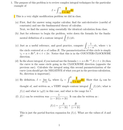 Solved The Purpose Of This Problem Is To Review Complex