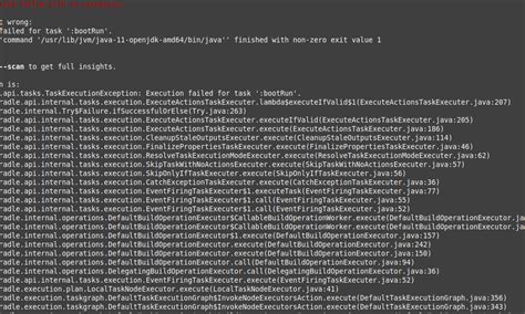 Spring Boot Task For Gradle Finished With Non Zero Exit Value Stack Overflow