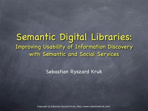 role of ontologies in semantic digital libraries ppt