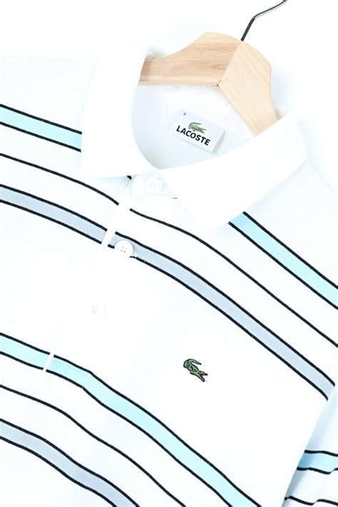 L Xl 라코스테 카라 긴팔티셔츠 올드스쿨 스트라이프 세컨웨어
