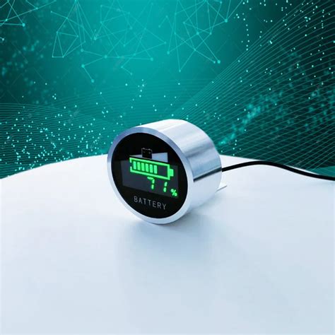 납산 리튬 원형 방수 배터리 전압계 용량 테스터 전압계 전원 표시기 12v 24v 48v 60v 72v