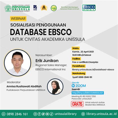 Sosialisasi Penggunaan Database Ebsco Perpustakaan Unissula