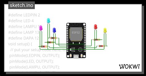 Lampu Nyala Bersama Wokwi Esp32 Stm32 Arduino Simulator