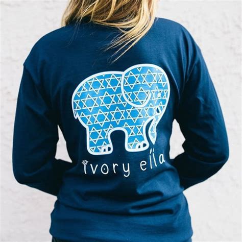 Shop Ivory Ella Elephant Patterned Preppy Womens Clothing Mens