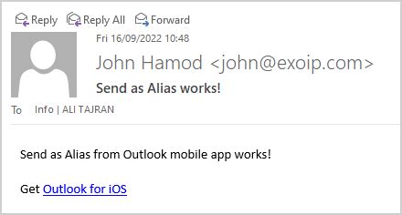 Send As Alias From Microsoft Outlook Mobile App IOS And Android ALI TAJRAN