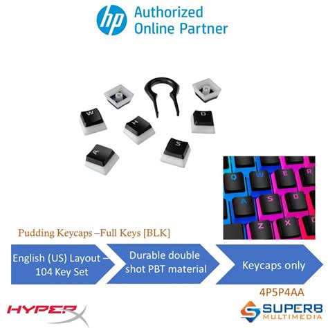 Hyperx Pudding Keycaps Full Keys [black White] 4p5p4aa 4p5p5aa Shopee Malaysia