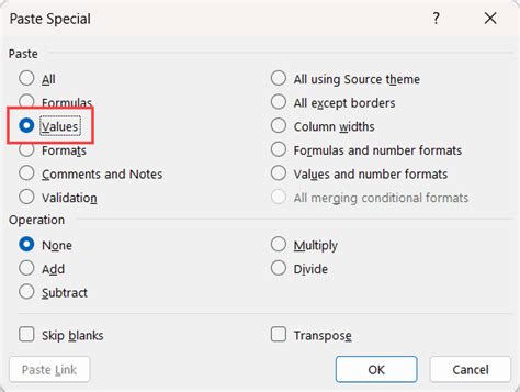 Paste Values In Excel Shortcut