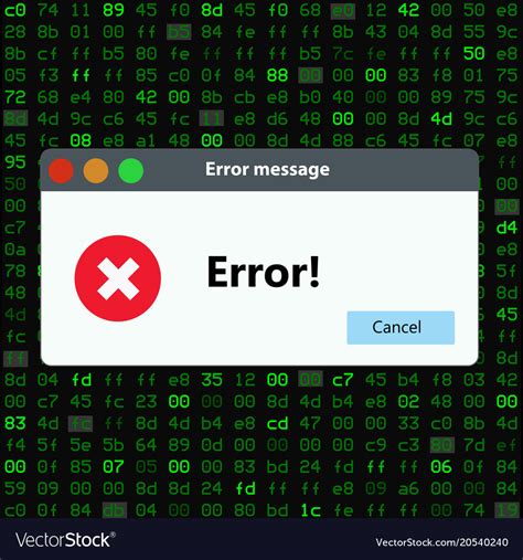 Window Operating System Error Warning Royalty Free Vector